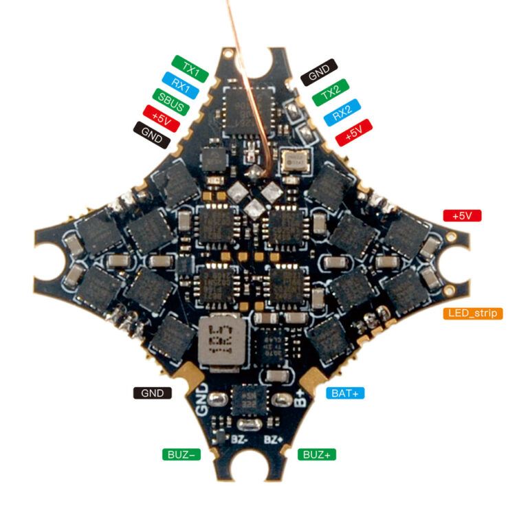 SuperX HD ELRS 1-2S AIO flight controlelr built-in 12A esc and UART ...