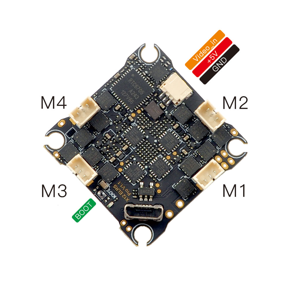 X12 ELRS Pro v1.1 5-IN-1 AIO flight controller built-in 2.4G ELRS V3.0 and OPENVTX – Happymodel